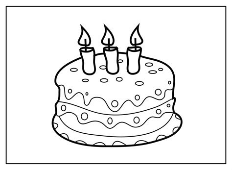 Desenhos De Bolo De Anivers Rio Para Colorir Bora Colorir