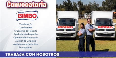 BIMBO Infórmate de las nuevas vacante Busca Trabajos En Linea