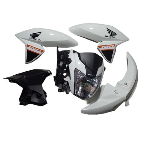 Frente Titan 160 Aba Do Tanque Completa Paralama Branco Shopee Brasil