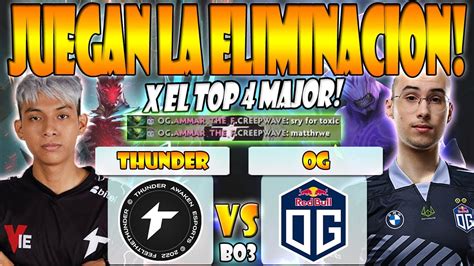 Thunder Awaken Vs Og Bo Game Eliminaci N Matthew Vs Atf Esl One