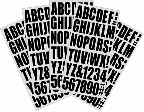 Amazon Black Letters Numbers Vinyl Stickers Inches Pieces