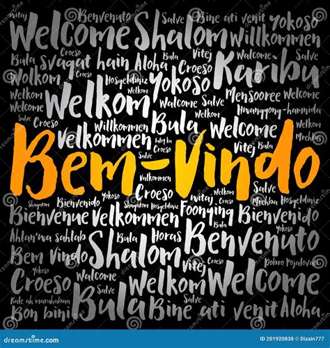 Bem Vindo Welcome In Portuguese Word Cloud In Different Languages