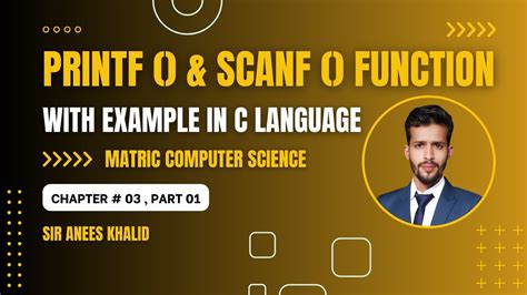 Input Output Handling In C Language Printf Scanf Functions With