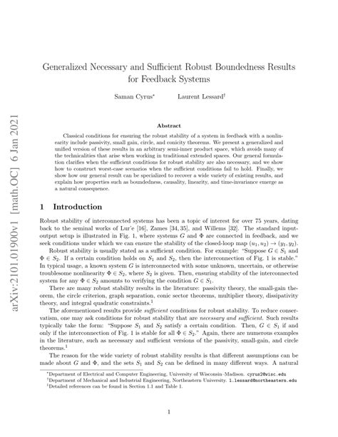 pdf generalized necessary and sufficient robust boundedness results for feedback systems