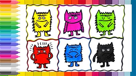 Su Consejos Disfraz Dibujo De Monstruo De Colores Llevando Tesauro Creencia