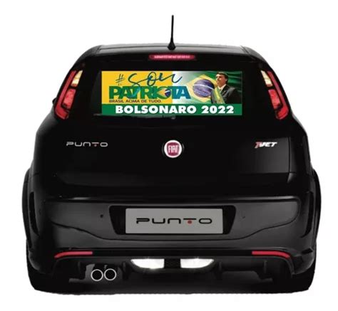 Kit 5 Adesivos Perfurado Bolsonaro Sou Patriota 70x35cm Parcelamento