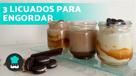 3 BATIDOS para SUBIR de PESO RÁPIDO Licuados Calóricos para