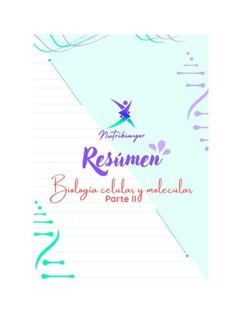 Res Men Biolog A Celular Y Molecular Parte Ii Nutribinyor Udocz