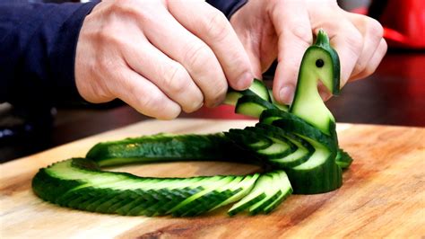 ItalyPaul Art In Fruit Vegetable Carving Lessons Art In Cucumber