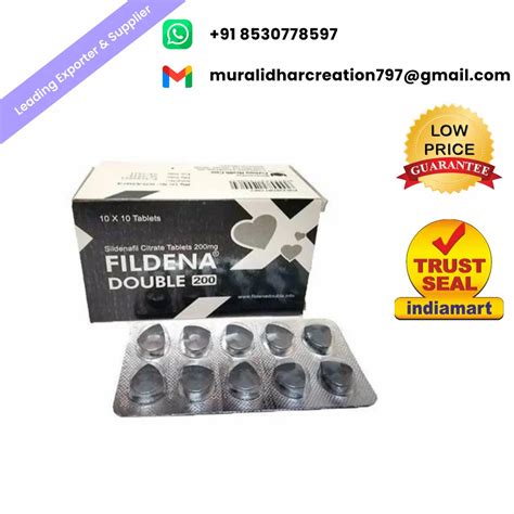 Fildena Double 200mg Sildenafil Citrate Tablets At Rs 65 Stripe