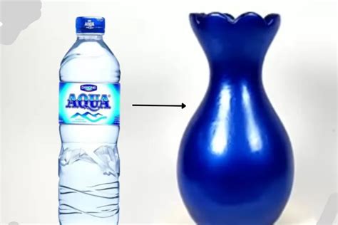 Konten Kreator Ini Sulap Botol Bekas Aqua Jadi Vas Bunga Istimewa