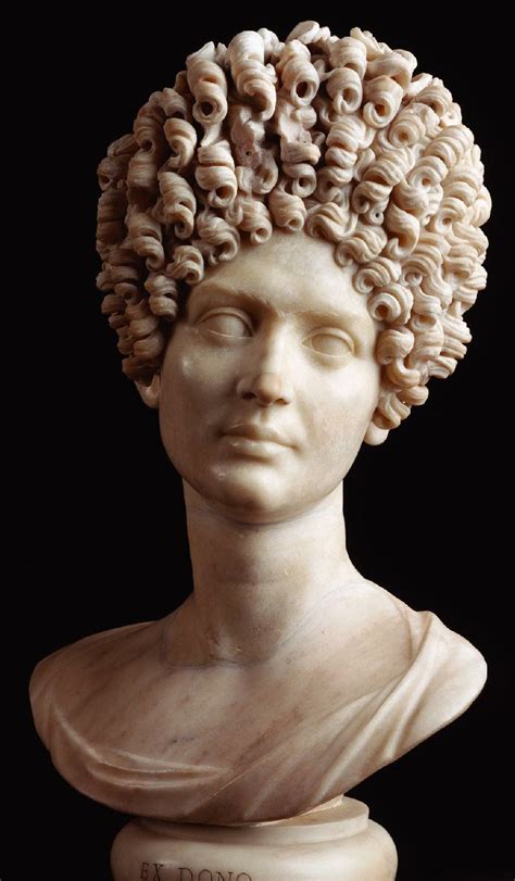 Portrait Bust Of A Flavian Woman Marble Ca A D Capitoline