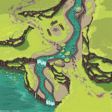Free Pixel Art Battlemap Bluff Creek Road From U Mapfoolery Via R
