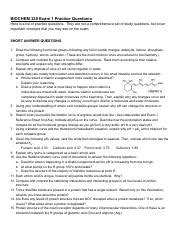 Biochemistry Exam Practice Questions Functional Groups Course Hero