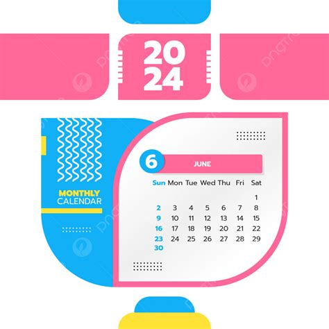 June 2024 Calendar Vector June 2024 June 2024 Calendar June Calendar