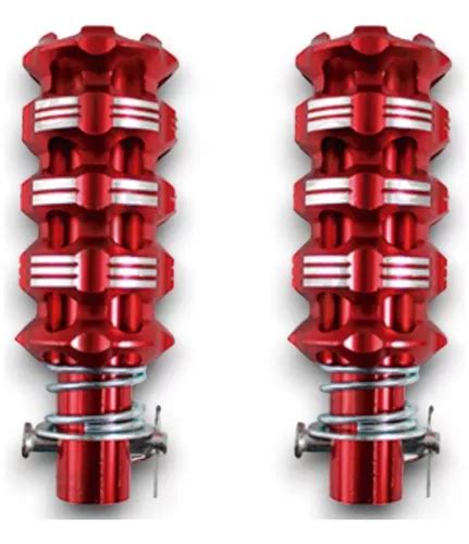 Posapies Traseros Risk Rojo Plata Aluminio Universales Meses Sin