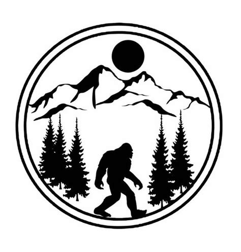 Bigfoot Drawing Bigfoot Art Mountain Drawing Simple
