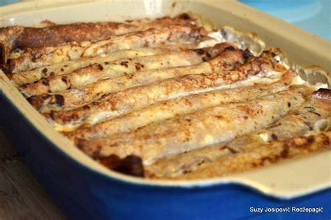Recept Zapečene palačinke sa sirom i krastavcima