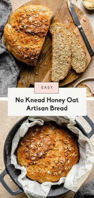No Knead Honey Oatmeal Artisan Bread Ambitious Kitchen Recipe