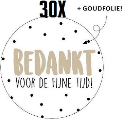 30x Sluitsticker Bedankt Voor De Fijne Tijd RONA DESIGN