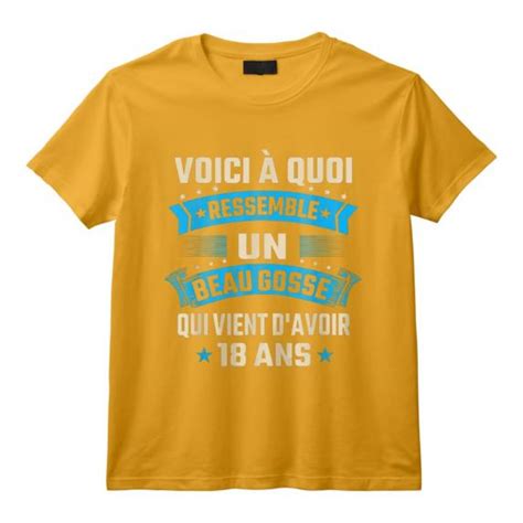 Voici à quoi ressemble un beau gosse anniv 18 ans humour T Shirt
