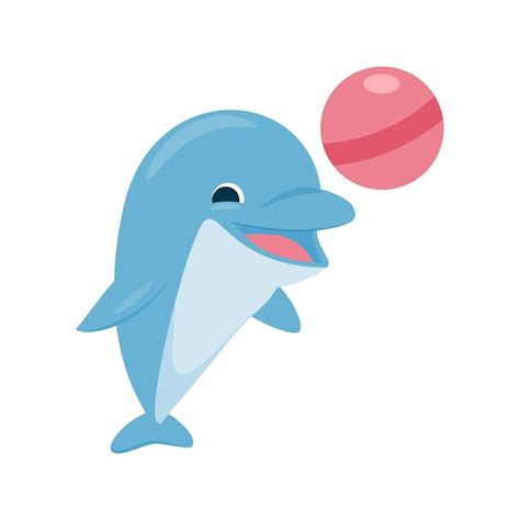 Premium Vector Vector Illustration Of Cute Dolphins