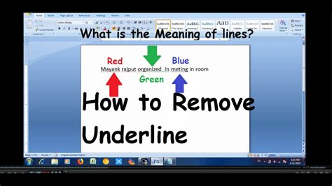 How To Remove Underline In Microsoft Word Remove Red Green And
