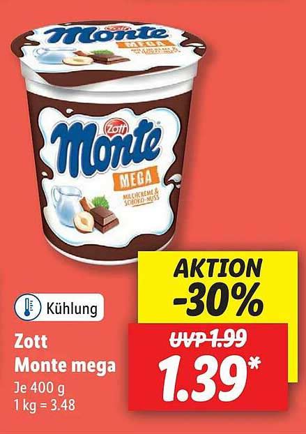 Zott Monte Mega Angebot Bei Lidl 1Prospekte De