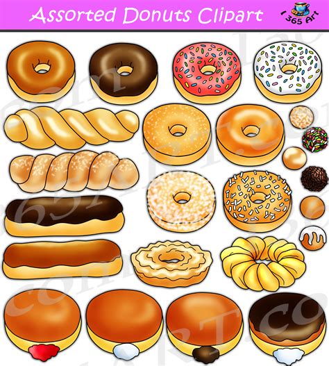 Watercolor Donuts Clipart Sweet Bakery Food Clip Art Clipart Library