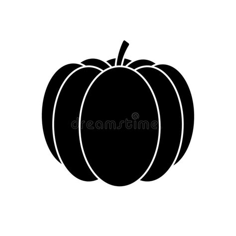 Icono De Calabaza Negra Plana Vectorial Stock De Ilustraci N