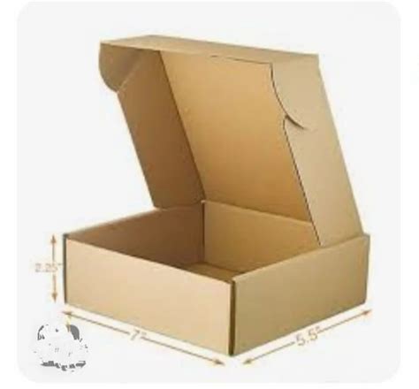Single Wall 3 Ply Plain Brown Clothing Packing Corrugated Box 2 Kg At