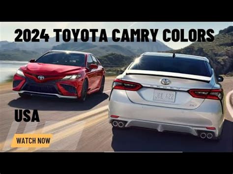 2024 TOYOTA CAMRY COLORS YouTube