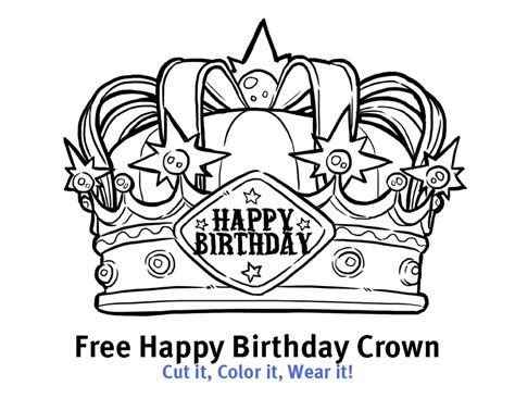 Happy Birthday Crown Printable
