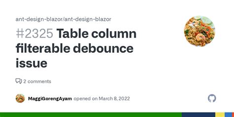 Table Column Filterable Debounce Issue Issue 2325 Ant Design