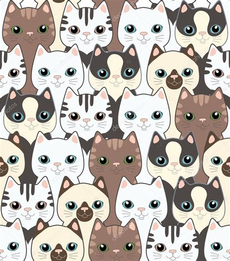 Cute Cat Pattern Wallpapers Top Free Cute Cat Pattern Backgrounds