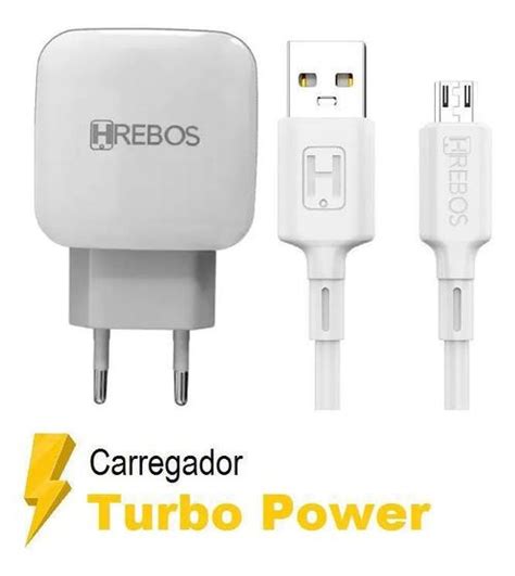 Carregador Micro Usb V Turbo Dual Usb Cabo Lightning Hrebos