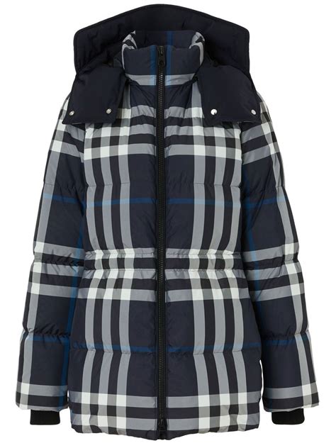 Burberry Detachable Hood Checked Puffer Jacket Farfetch