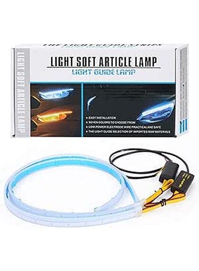 Cocsmart Flexible Car Led Light Strip Dual Color Pcs Inches Drl