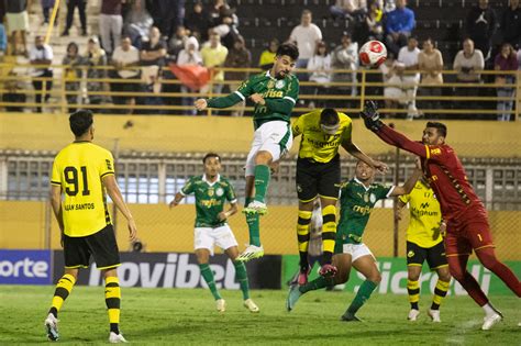 Flaco López marca o gol da vitória do Palmeiras sobre o São Bernardo