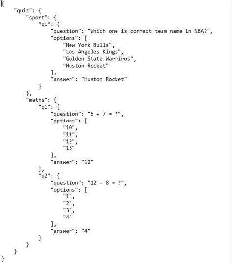 structure of json file printable templates