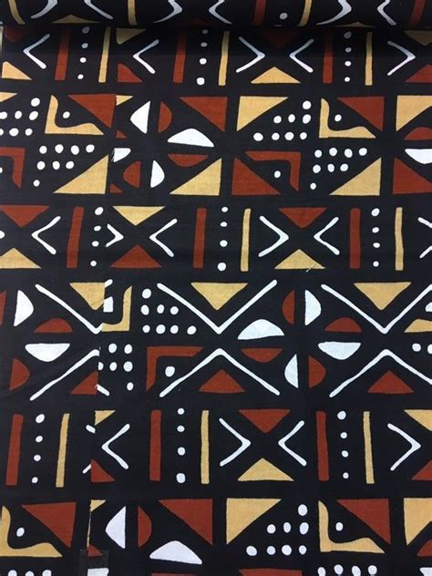 Tissu Wax Bogolan 6 Yards Tissu Pagne Africain Etsy Tissu Pagne