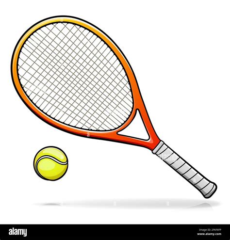 Raqueta De Tenis Con Dibujos Animados Ilustración Del Vector