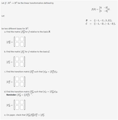 solved let f r2→r2 be the linear transformation defined by