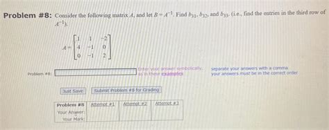 solved problem 3 solve for the matrix a in the following