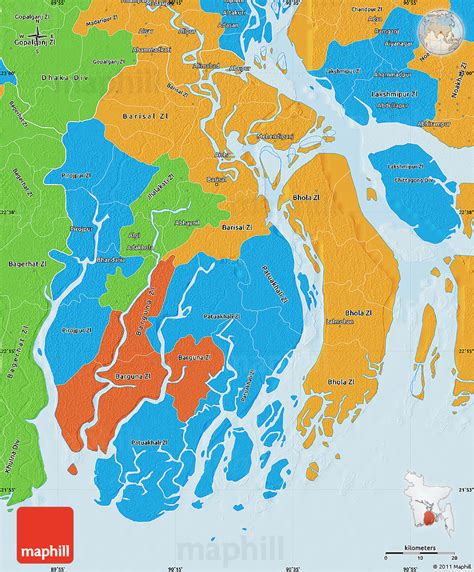 Political Map Of Barisal Div