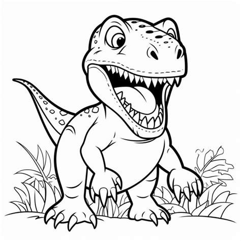 Coloriage T Rex Imprimer Francais Rapide
