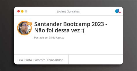 Santander Bootcamp 2023 Não foi dessa vez