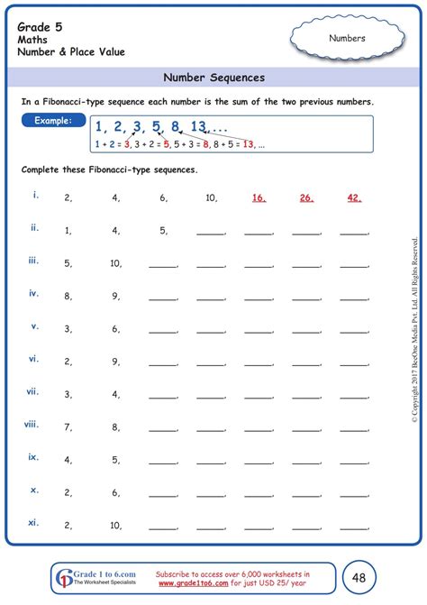Worksheet On Sequence And Series