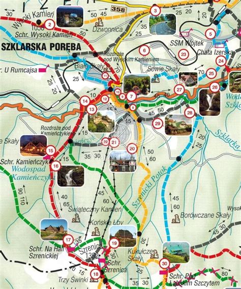 KARKONOSZE SZLAKI TURYSTYCZNE MAPA SCHEMAT SZLAKÓW