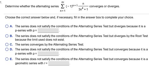 solved determine whether the alternating series